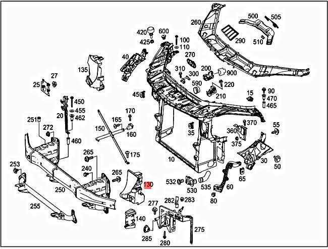 Genuine MERCEDES C292 W166 X166 Air ducting for radiator 2925050730 | eBay