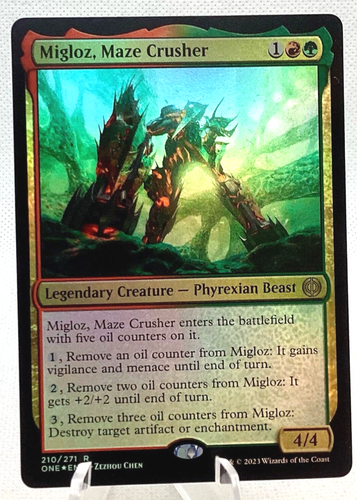 Migloz, Maze Crusher 210/271- Phyrexia: All Will Be One- Rare Foil ...