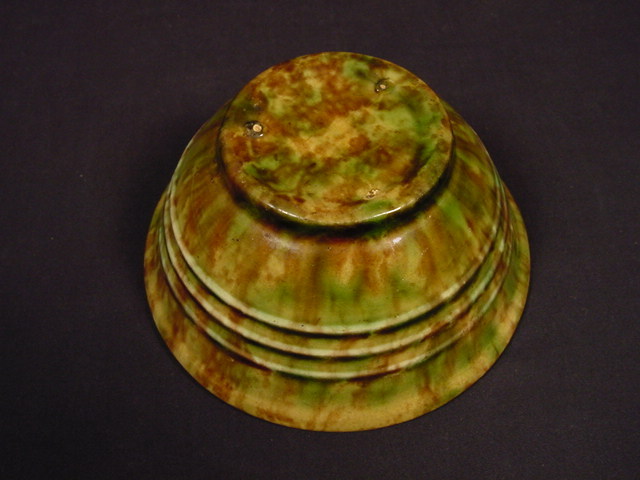 RARE ILLINOIS MORTON POTTERY GRADUATED SET OF 5 BOWLS WOODLAND GLAZE ...