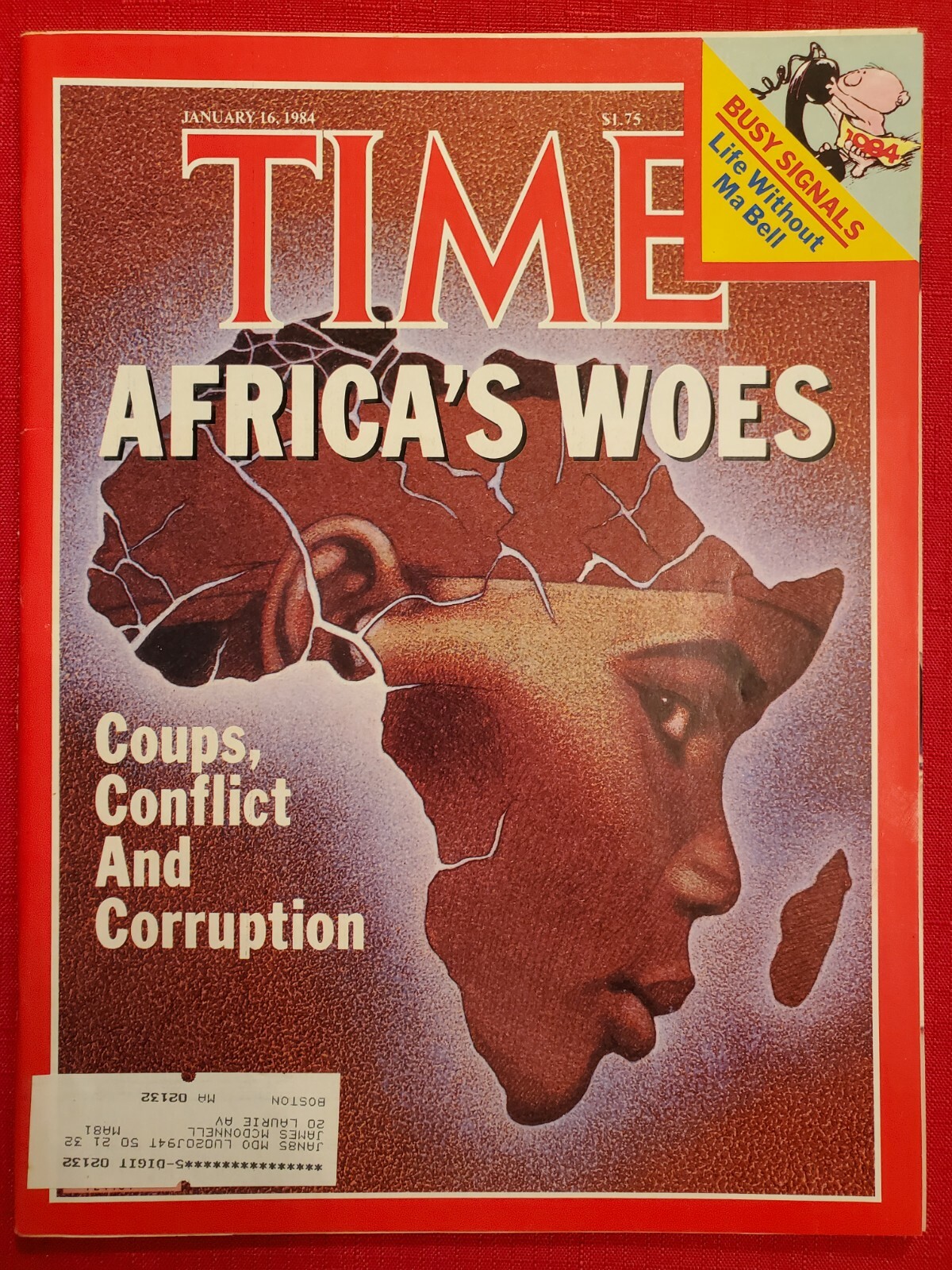 TIME MAGAZINE Africa’s Corruption; Ma Bell; REAGAN; Jan 16, 1984 ...