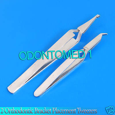 2 Orthodontic Bracket Placement Tweezers Dental Forceps | eBay