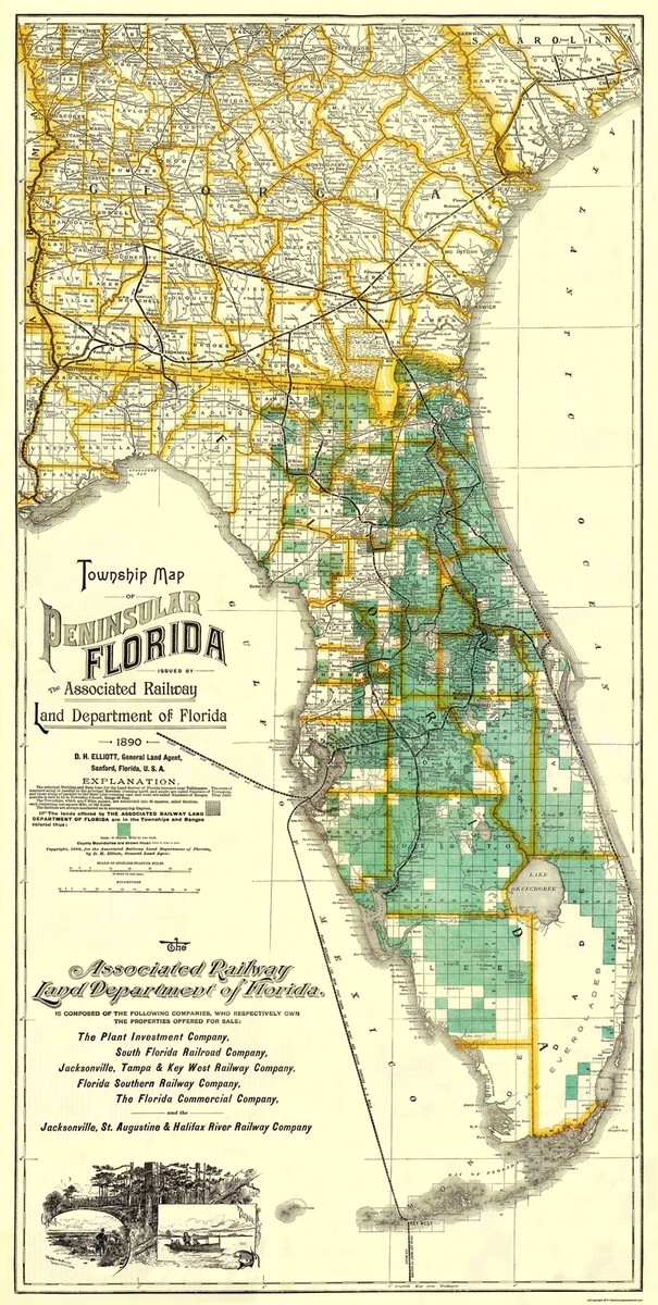 Old Florida Railroad Maps 31 Florida Vintage Maps Track State's Growth