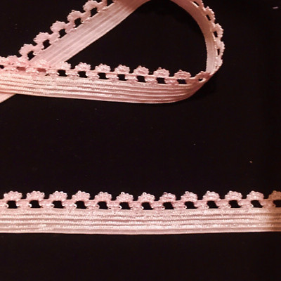 Fancy Picot Elastic Decorative Elastic Edging 1/2" Baby Pink 10 yds ...