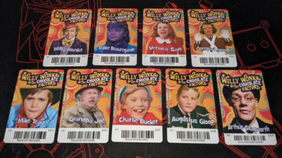 Round 1 Willy Wonka Arcade Game 9 Card Set (No Golden Ticket) | eBay