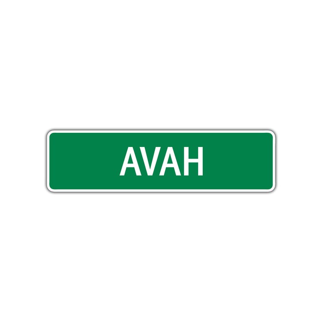 Avah Girls Name Letter Printed Label Wall Art Decor Novelty Aluminum ...