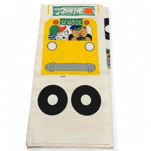 Hancock Fabrics Fabric Panel Cut Sew Yellow School Bus Backpack Grill ...