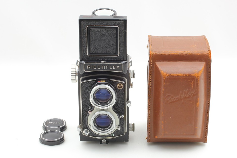 [Near MINT w/Case] Ricoh Ricohflex New Dia 6x6 TLR Camera 80mm F3.5 ...