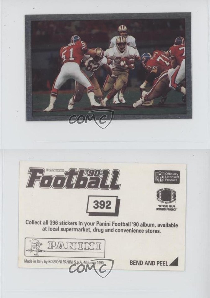 1990 Panini Album Stickers San Francisco 49ers Denver Broncos #392 3pu ...