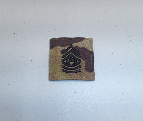 US Army Command Sergeant Major CSM E9 Multicam OCP Camo Uniform Rank ...