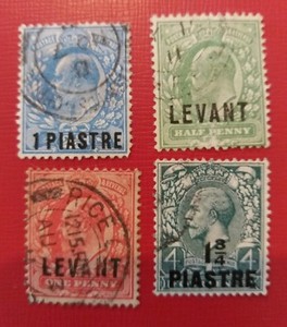 Stamps Great Britain Print in Turkey Piastre and Levant AB 1902 | eBay