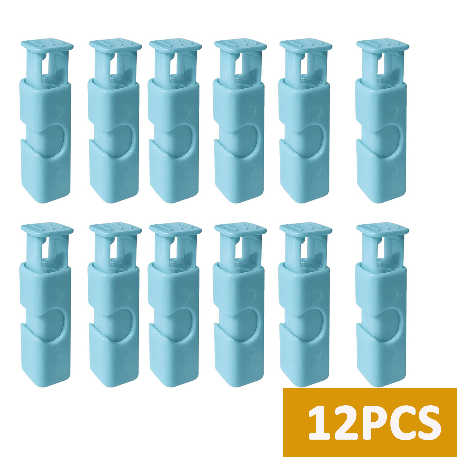 12pcs Bread Bag Clips Reusable Tie Storage Sealing Snack Fridge Freezer ...