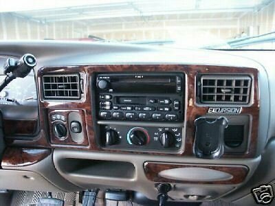 FOR FORD EXCURSION 2000 - 2005 NEW INTERIOR CAR SET BURL WOOD DASH TRIM ...