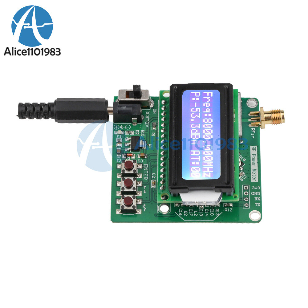 -60dBm to -5dBm Power RF Meter Attenuation Digital Display Signal ...