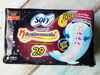 Sofy Night Protection with Wings Sanitary Napkin Menstrual Pad, 29cm ...