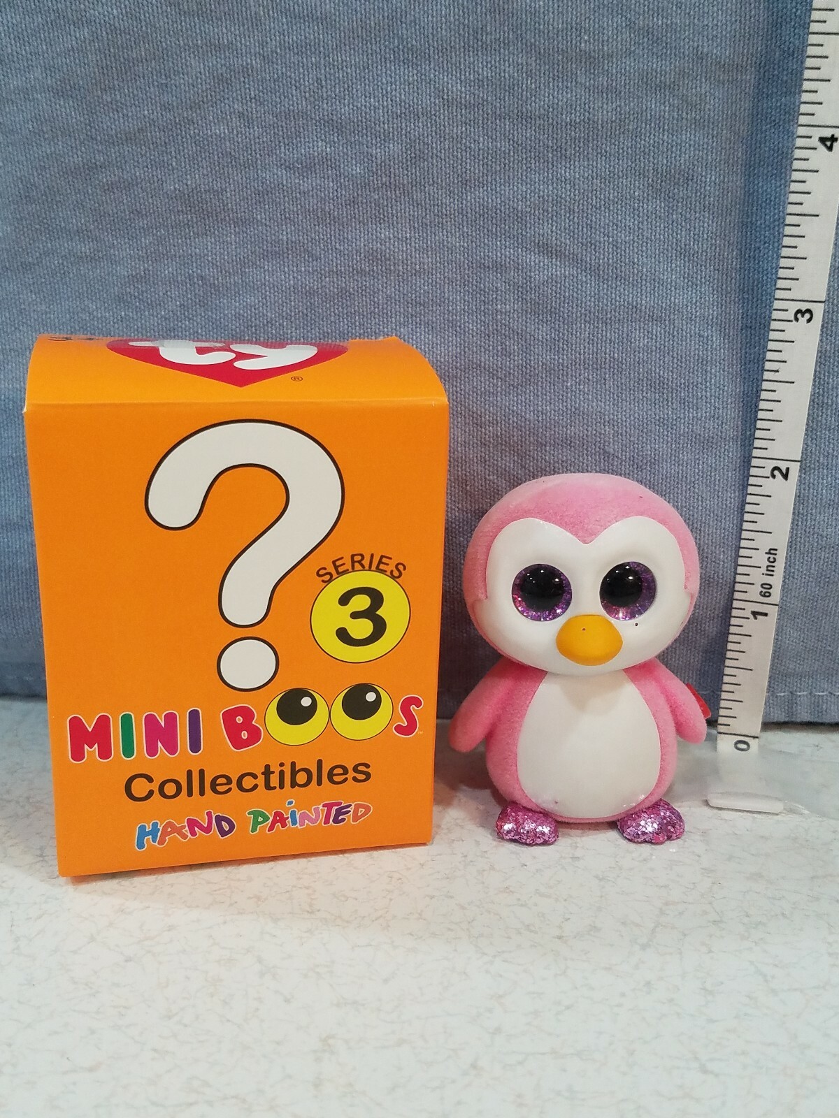TY Beanie Boos Mini Boo GLIDER Pink Penguin Series 3 Collectible Figure ...
