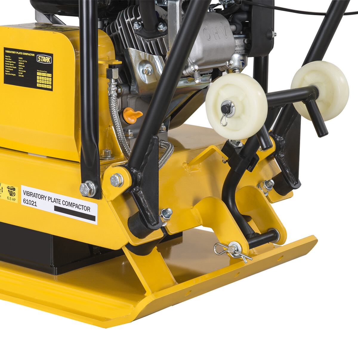 Stark USA 6.5hp Walk-Behind Vibration Plate Compactor 2248lbs 196cc EPA ...