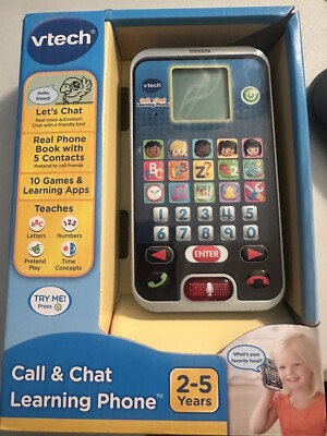 VTech Call & Chat Learning Phone Educational Cellphone Numbers Letters ...