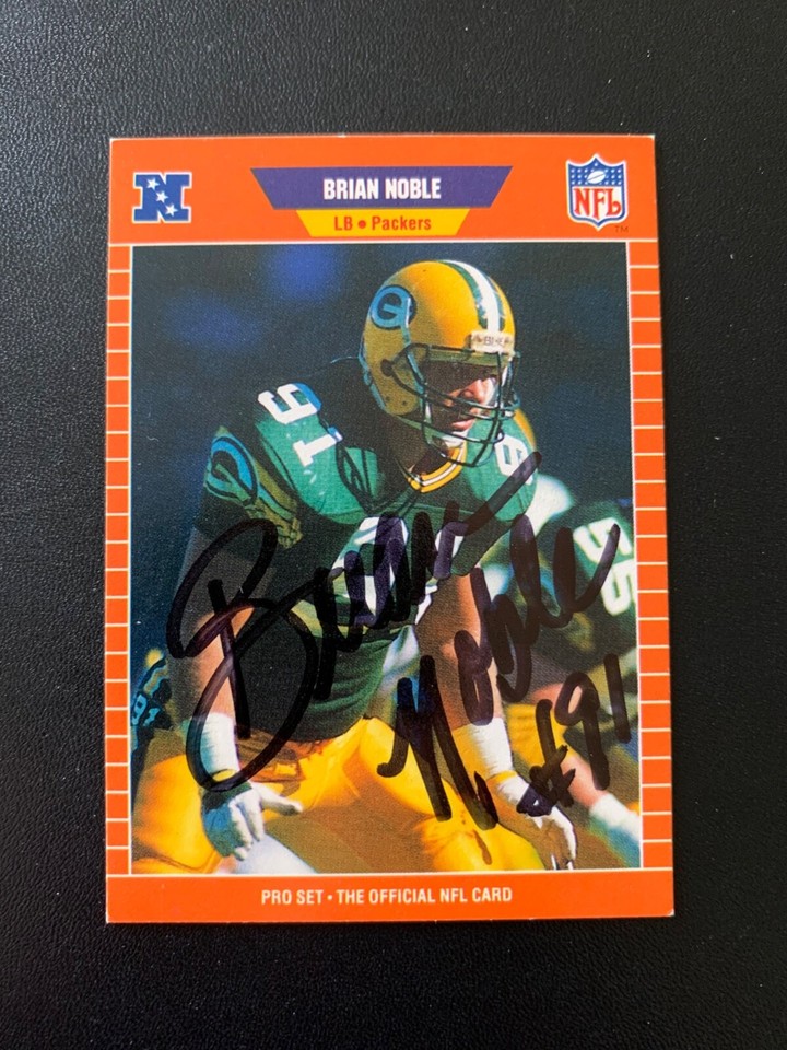 Brian Noble Signed 1989 Pro Set #135 Card Green Bay Packers Autograph ...
