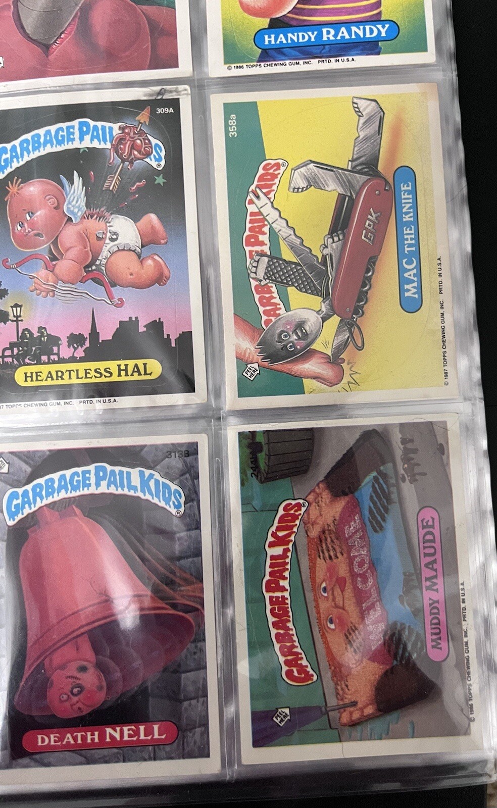 Garbage Pail Kids 9 Card Lot (1986-87) Handy Randy,Bowen Arrow, Haley’s ...