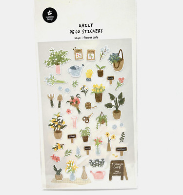Flower Cafe Planner Stickers Journaling Scrapbooking Crafts | eBay