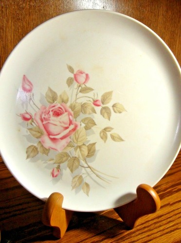 Vtg MCM Melmac Pink Rose Dinner Plate 10" Serveware~Replacement Piece ...