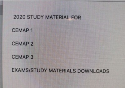 CeMAP 1 2 3 STUDY MATERIALS/ EXAM QUESTIONS/ REVISION MATERIALS 2020 ...