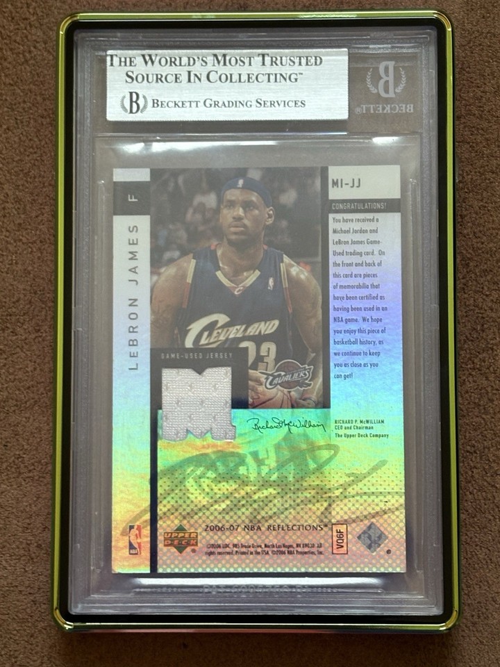 2006-07 UD Reflections Jordan Lebron Mirror Images GU Dual Jersey /100 ...