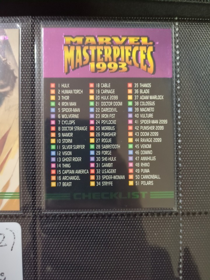 1993 Marvel Masterpieces Complete Base Set, Promo Cards & Dyna Etch Set ...