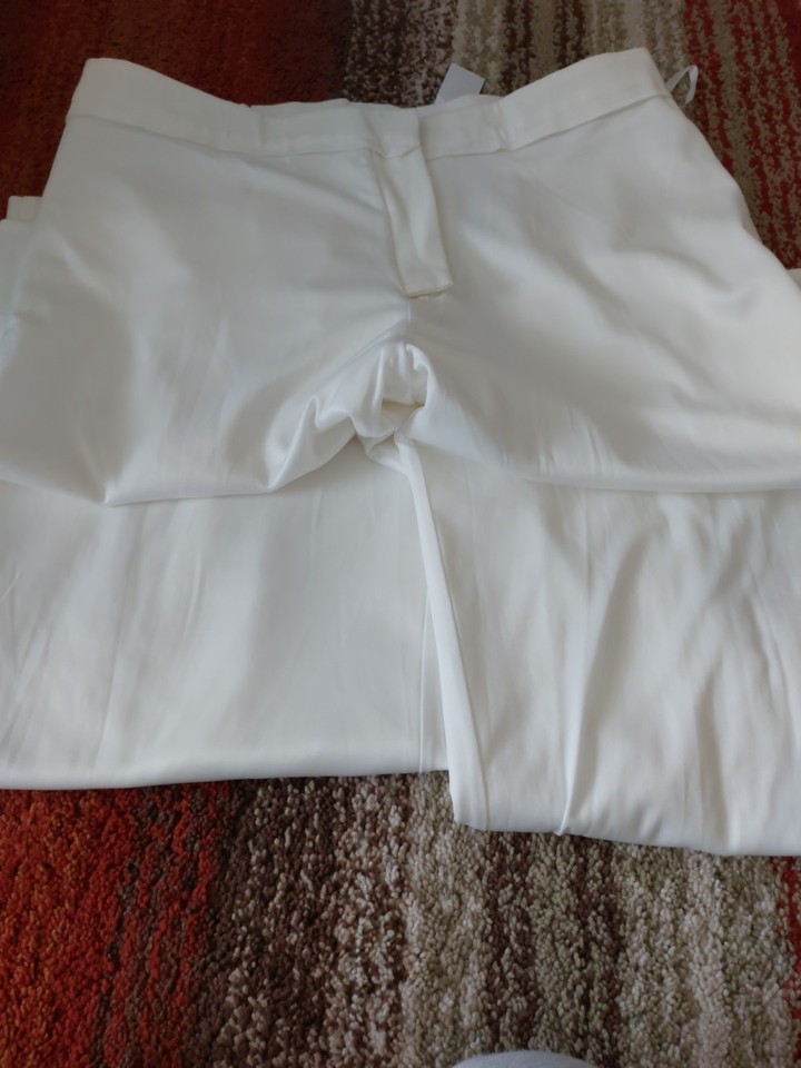 BNWT Joanna Hope Women's Trousers Cream Size 16 Wide Leg | eBay UK