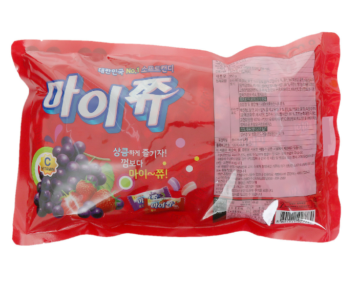 Korean Chewy Candy, High Volume CROWN MYCHEW 952g(Strawberry, Grape ...