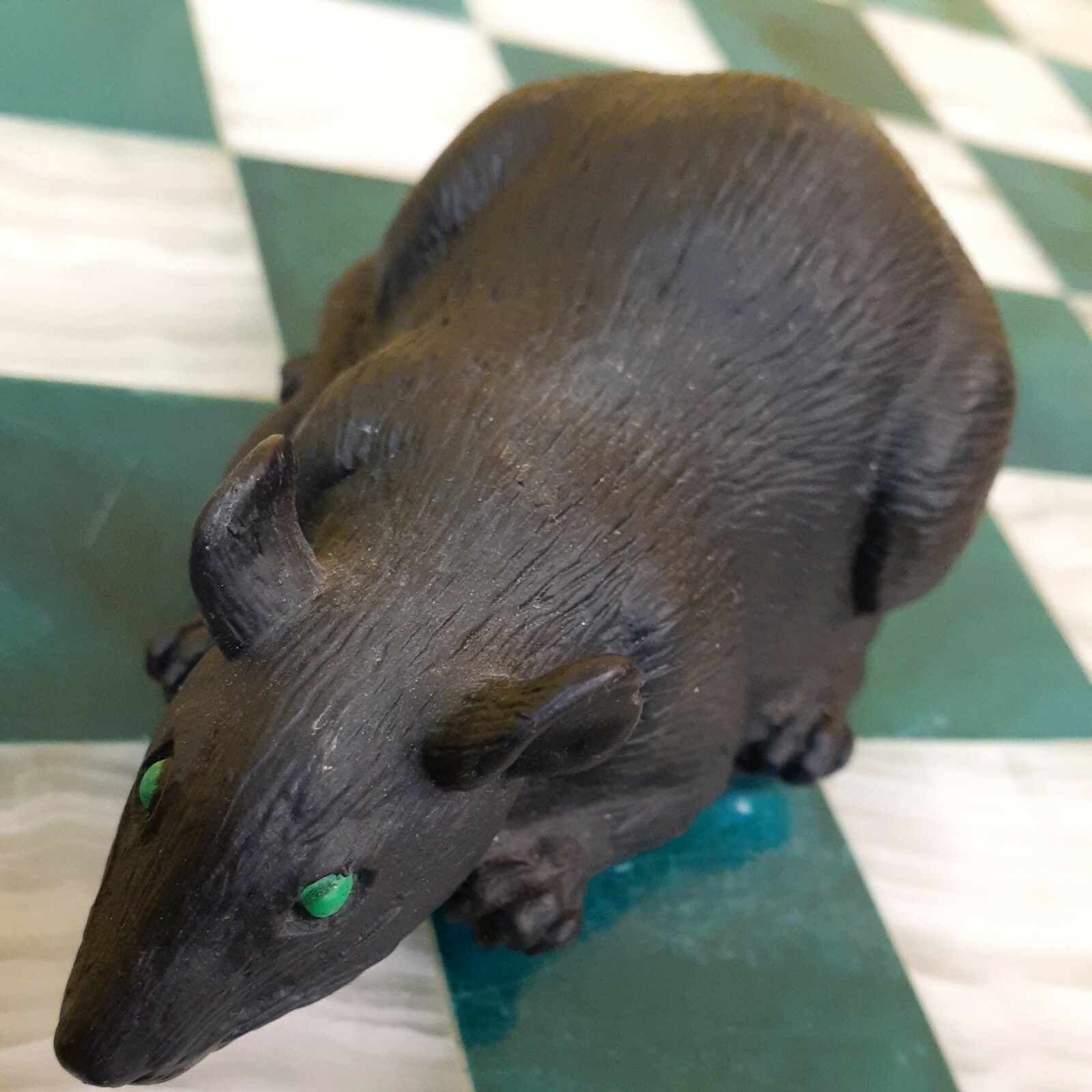 Toy Rat 4" Inch Black Plastic Pullback Friction Toy 1993 Toy State ...