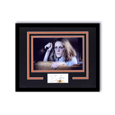 JAMIE LEE CURTIS SIGNED AUTOGRAPH FRAMED 11x14 DISPLAY ACOA HALLOWEEN ...