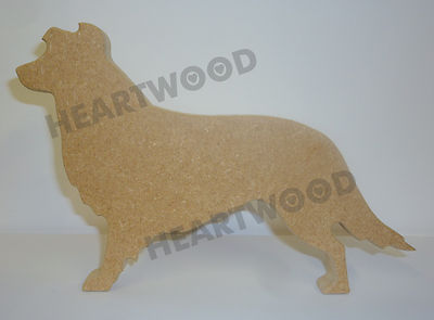 BORDER COLLIE DOG SHAPE MDF (149mm x 18mm thick)/WOODEN BLANK CRAFT ...
