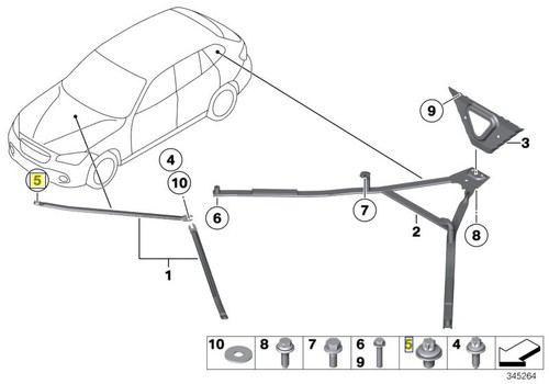 BMW E14 Torx-Head Bolt/Screw M10x1.5x16mm Grade 10.9 07146963730 New ...