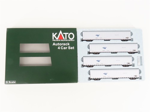 N Scale KATO 106-5506 AMTK Amtrak Phase V Autorack 4-Car Set #4 ...