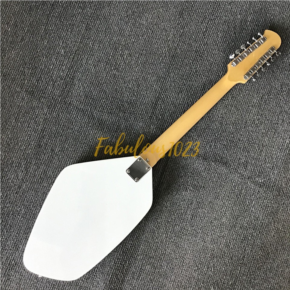 New Unbranded Electric Guitar,Pentagon Shape,Solid Body,12 String,White ...