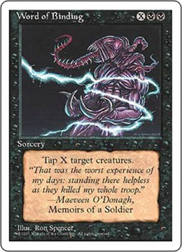 MTG - Magic the Gathering - Fourth Edition (1995) - Word of Binding | eBay