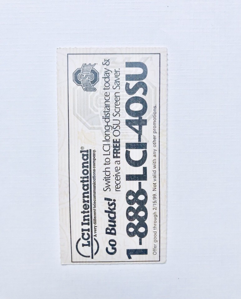 1998 Ohio State v Toledo Ticket Stub - John Cooper Buckeyes | eBay