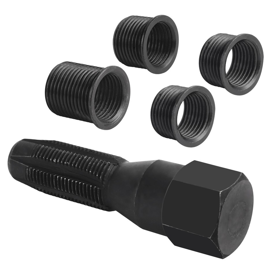 M14 x1.25 Spark Plug Rethread Thread Repair Kit Helicoil Reamer Tap w ...