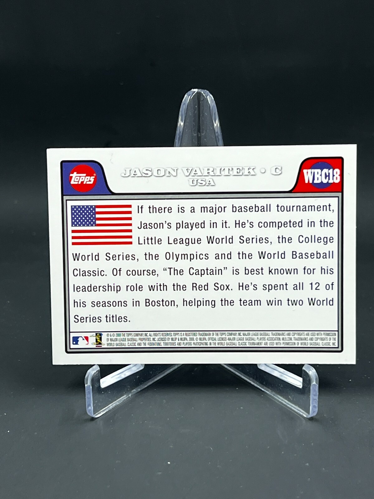 2008 Topps Jason Varitek Card WBC18 | eBay