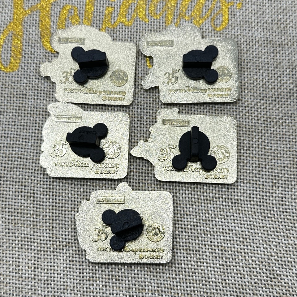 Tokyo Disney Resort Game Prize Pin TDR 35th Anniversary 2018 5 Pins ...
