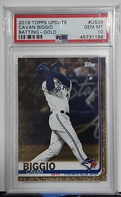 2019 Topps Update US39 Cavan Biggio Gold Parallel 1346/2019 PSA 10 GEM ...