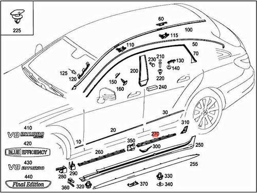 Genuine MERCEDES C218 X218 CLS C218 Shooting Brake X218 Bracket ...