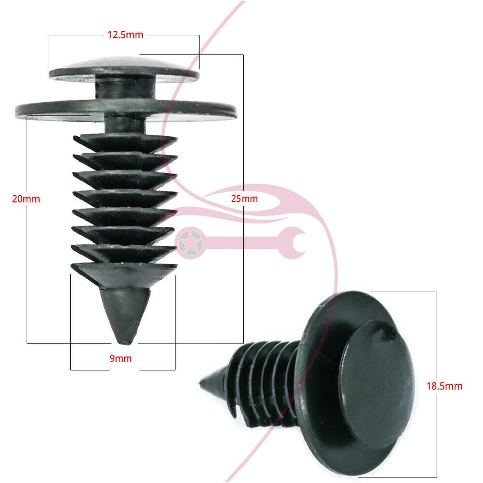 50pcs Interior Door Panel Clips Fasteners Push Pins Retainers for Ford ...