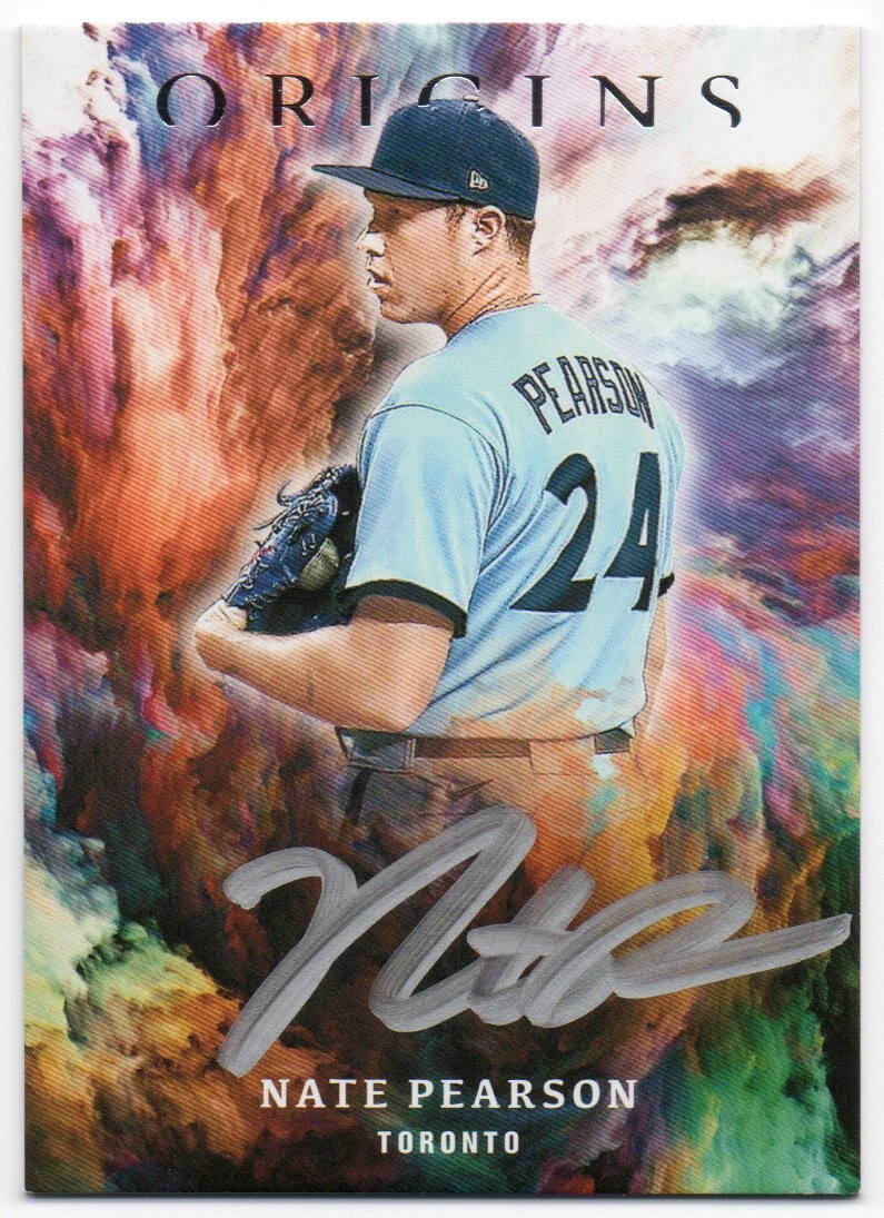 2021 Panini Chronicles Origins Signatures OS-NP Nate Pearson Auto Blue ...
