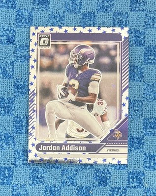 Jordan Addison 2024 Panini Donruss Optic Blue Stars Emoji Prizm #128 ...