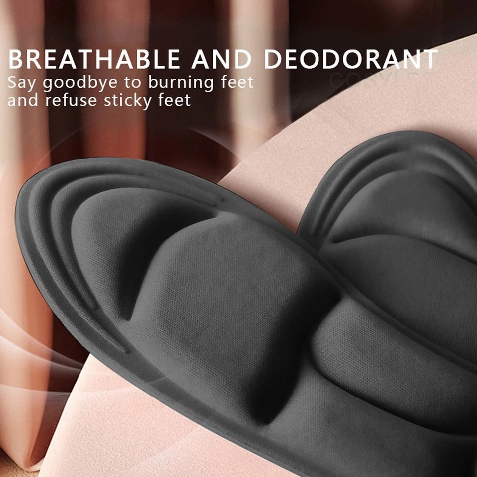 5D Memory Foam Insoles Breathable Arch Support Cushion for Men Women ...