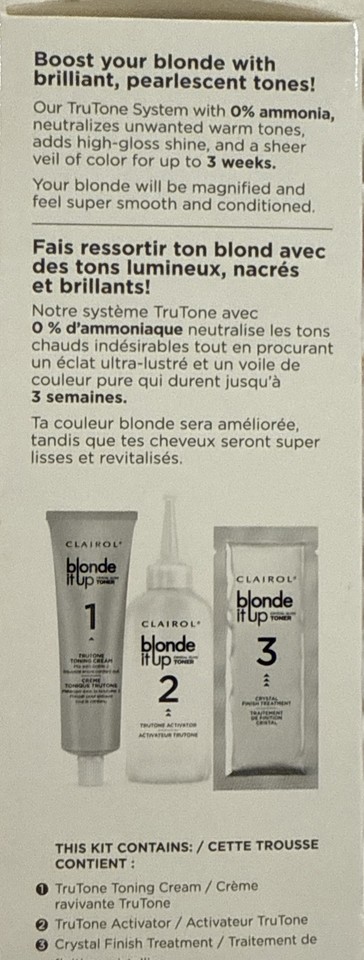 Clairol Blonde It Up Crystal Glow Toner for Bleached Highlight Hair ...