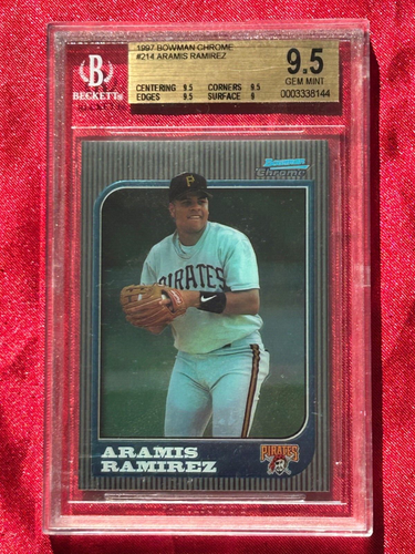 1997 Bowman Chrome ARAMIS RAMIREZ Rookie Card BGS 9.5 Gem Mint RC #214 ...