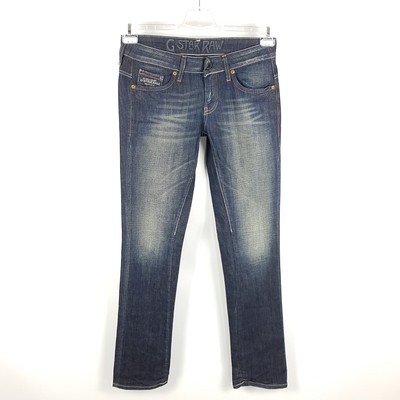 G-Star Jeans Reese Straight Damen W29 L34 Blau Faded Stretch Made In ...